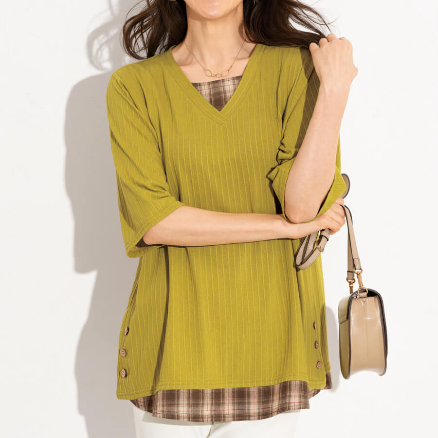 重ね着風切替プルオーバー-ことせ(ことせ通販)